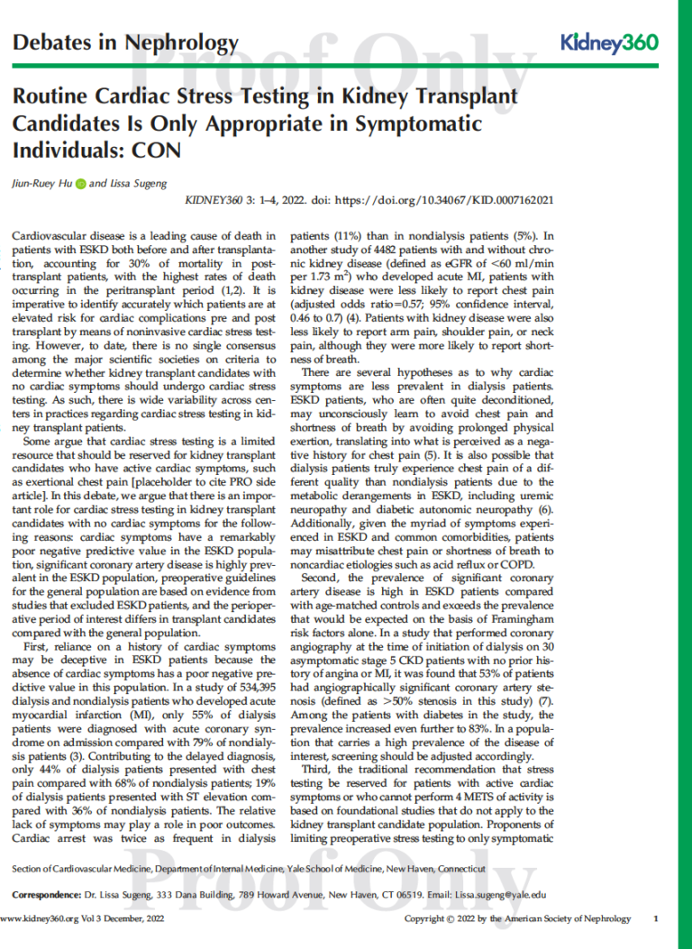 Kidney 360 – Ruey Hu, MD, MPH