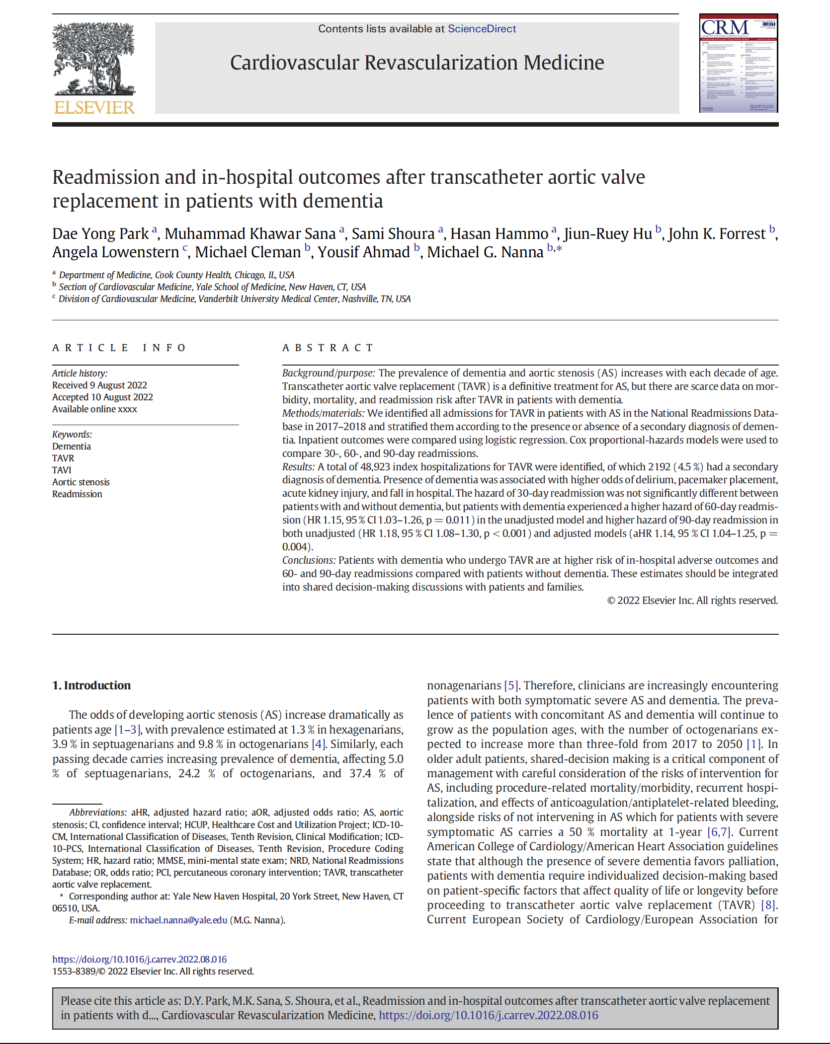 Cardiovascular Revascularization Medicine Ruey Hu MD MPH